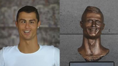 ronaldo funny statue